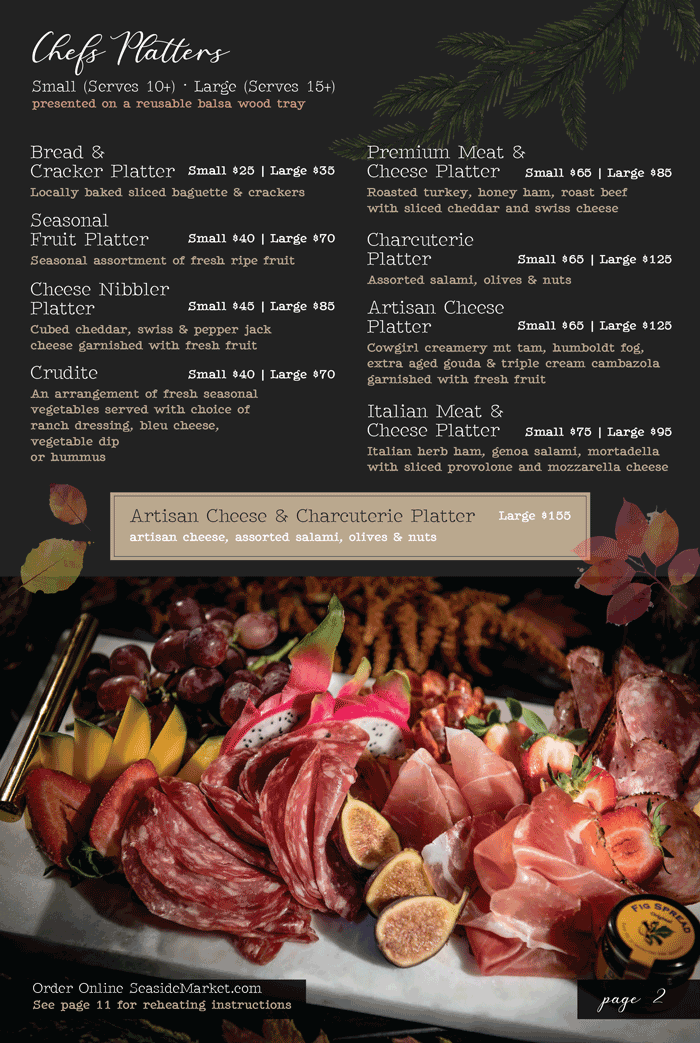 Holiday Menu | Seaside Market
