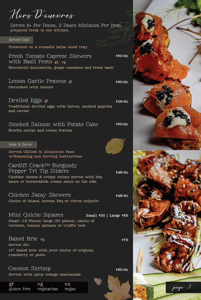 Holiday Menu | Seaside Market
