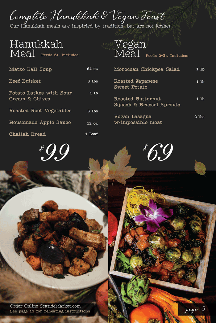 Holiday Menu | Seaside Market